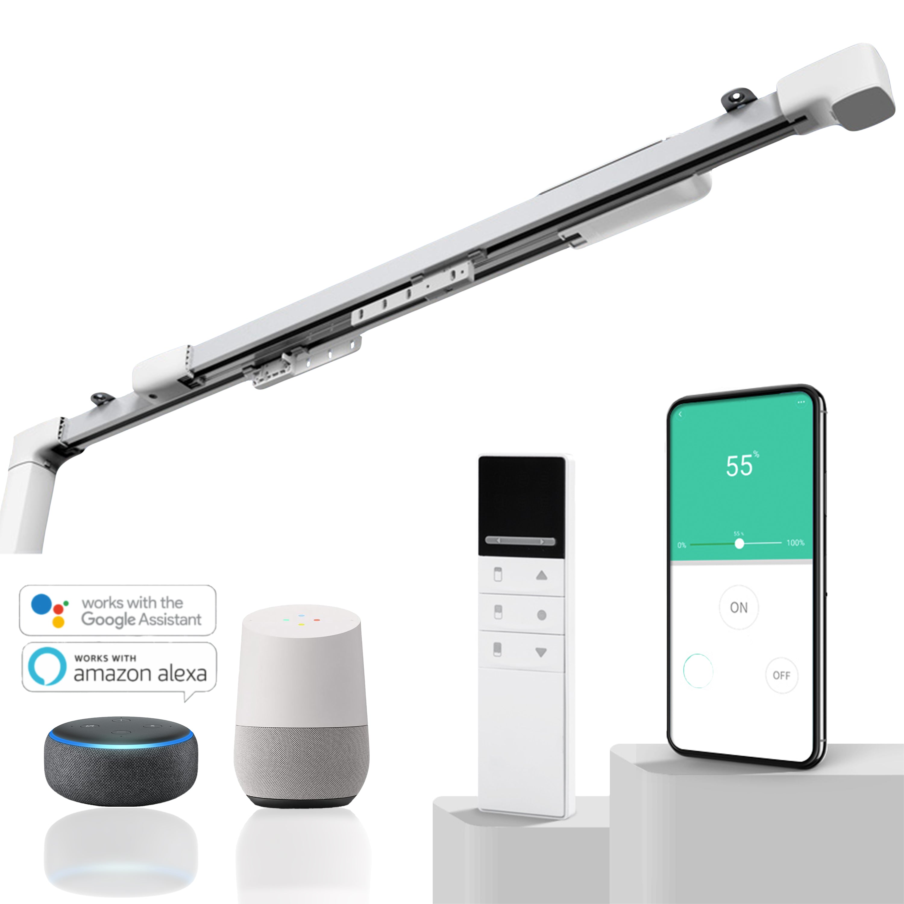 EX500 Telescopic- Smart Electric Extendable Curtain Track – quoya-living-us